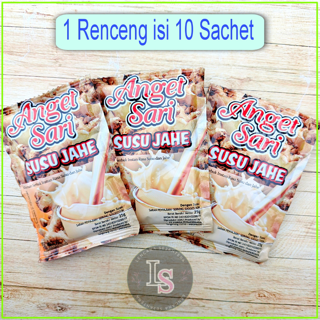 Jual ANGET SARI SUSU JAHE 1 Renceng isi 10 Sachet Minuman Serbuk Rasa ...