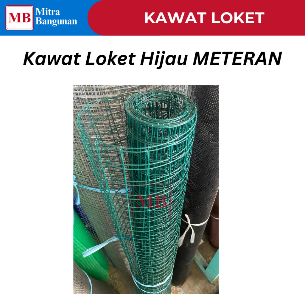 Jual KAWAT RAM LOKET HIJAU LAPIS PVC ANTI KARAT SERBAGUNA PER METER ...