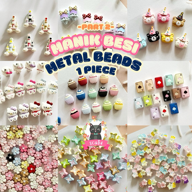 Jual [PART 2] (1PCS) Metal Beads / Manik Besi / Macam-Macam Manik Besi ...