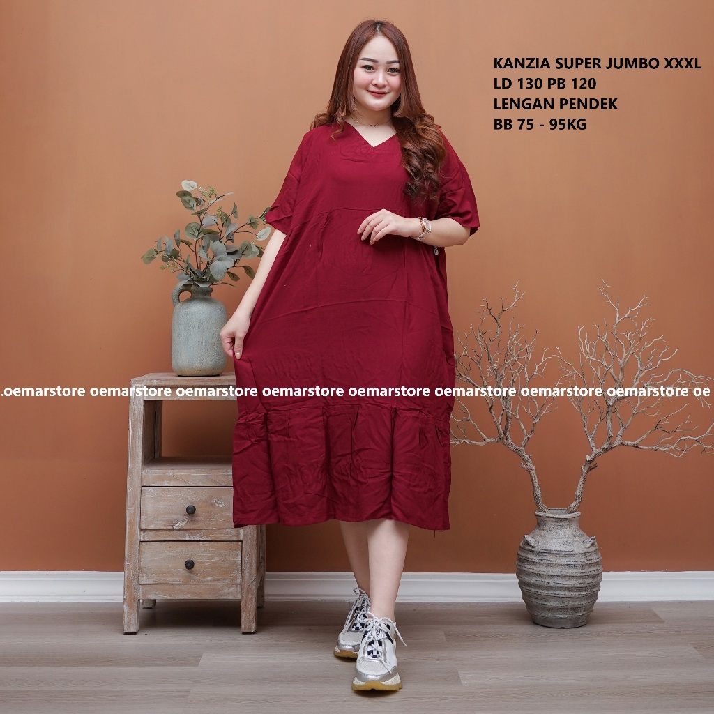 Jual [BIG SIZE LD130] DASTER SUSUN| KANZIA JUMBO| NON BUSUI| BAHAN ...