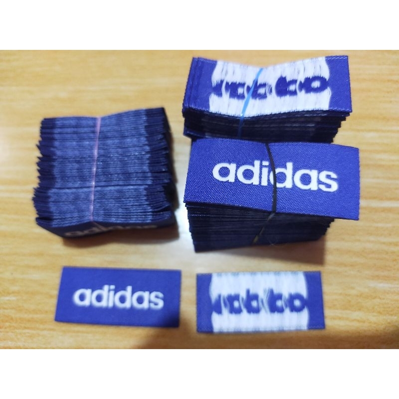 Jual label merek brand label adid@s uk.(2x4,5)cm harga isi 50 pcs ...