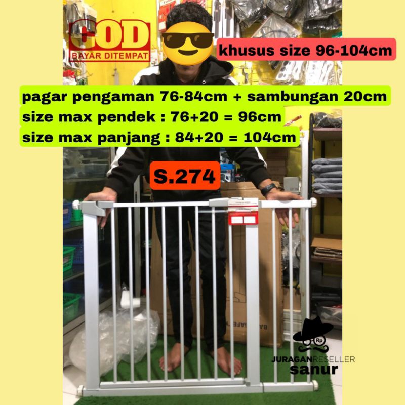 Jual pagar pintu bayi size 96-104cm pengaman baby pelindung anak kecil ...