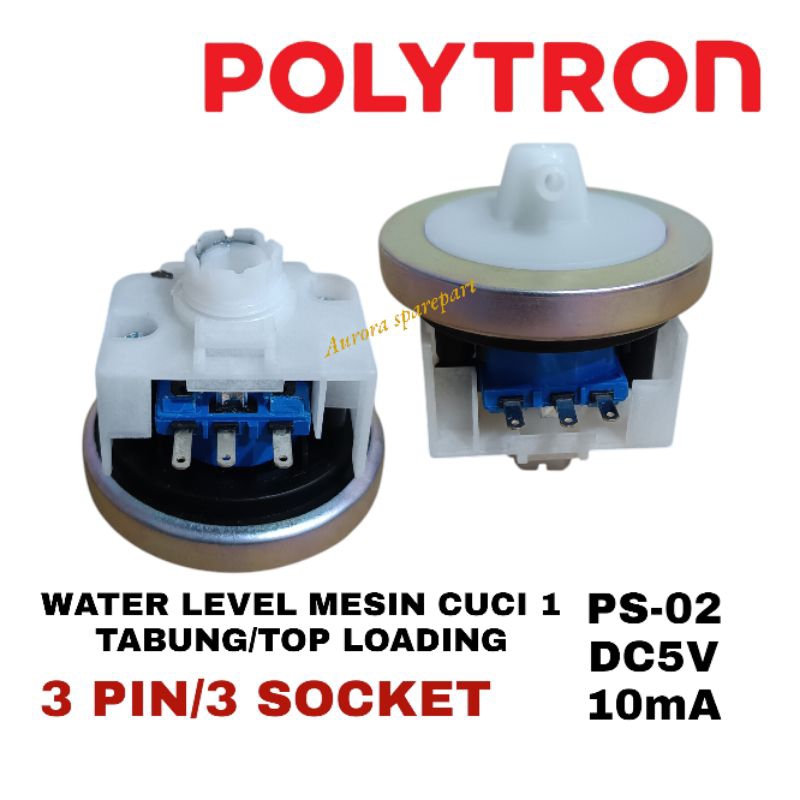 Jual Water level 3 Pin/3 socket Sensor air mesin cuci Polytron 1 tabung ...