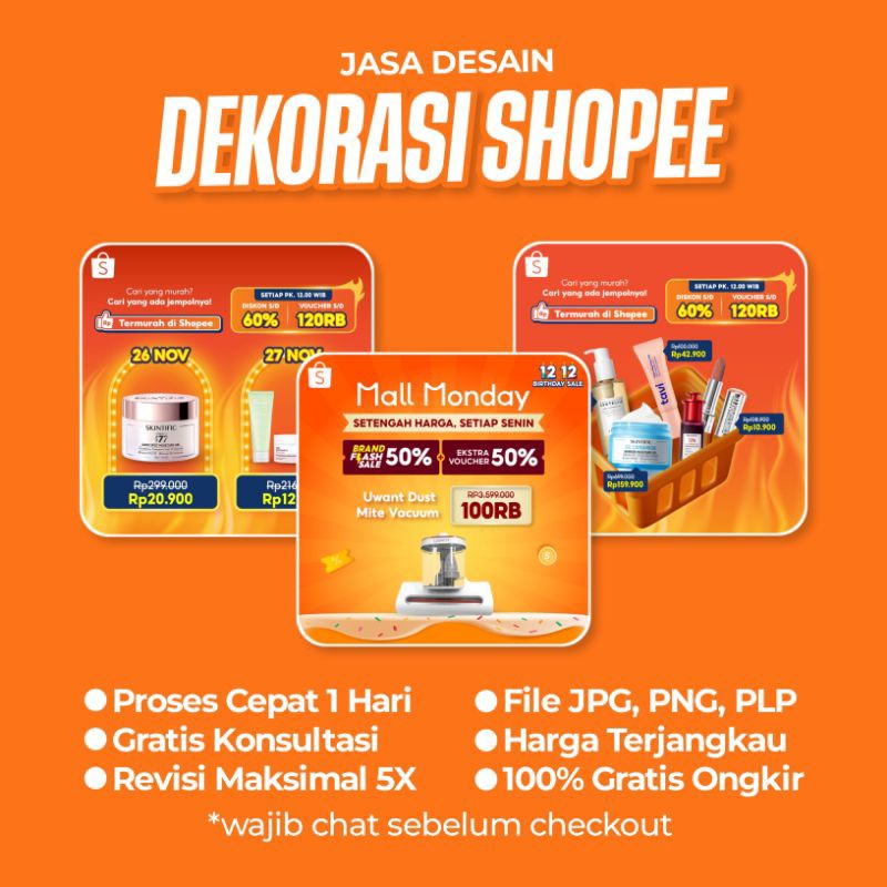 Jual Jasa Desain Dekorasi Shopee Murah Dan Profesional (Bebas Custom ...