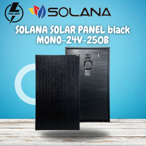 Jual SOLANA BLACK MONOCRYSSTALLINE SOLAR PANEL - MONO 24V 250B | Shopee ...