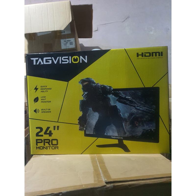 Jual LED Monitor 24 inch LED TAGVISION PC / CCTV / TV support HDMI ...