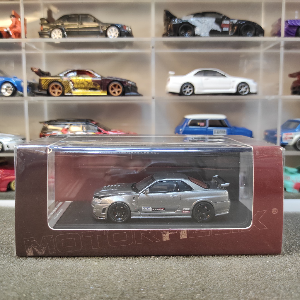 Jual MotorHelix 1/64 Nissan Skyline GT-R R34 Nismo Gun Metalic w/ Livery | Shopee Indonesia