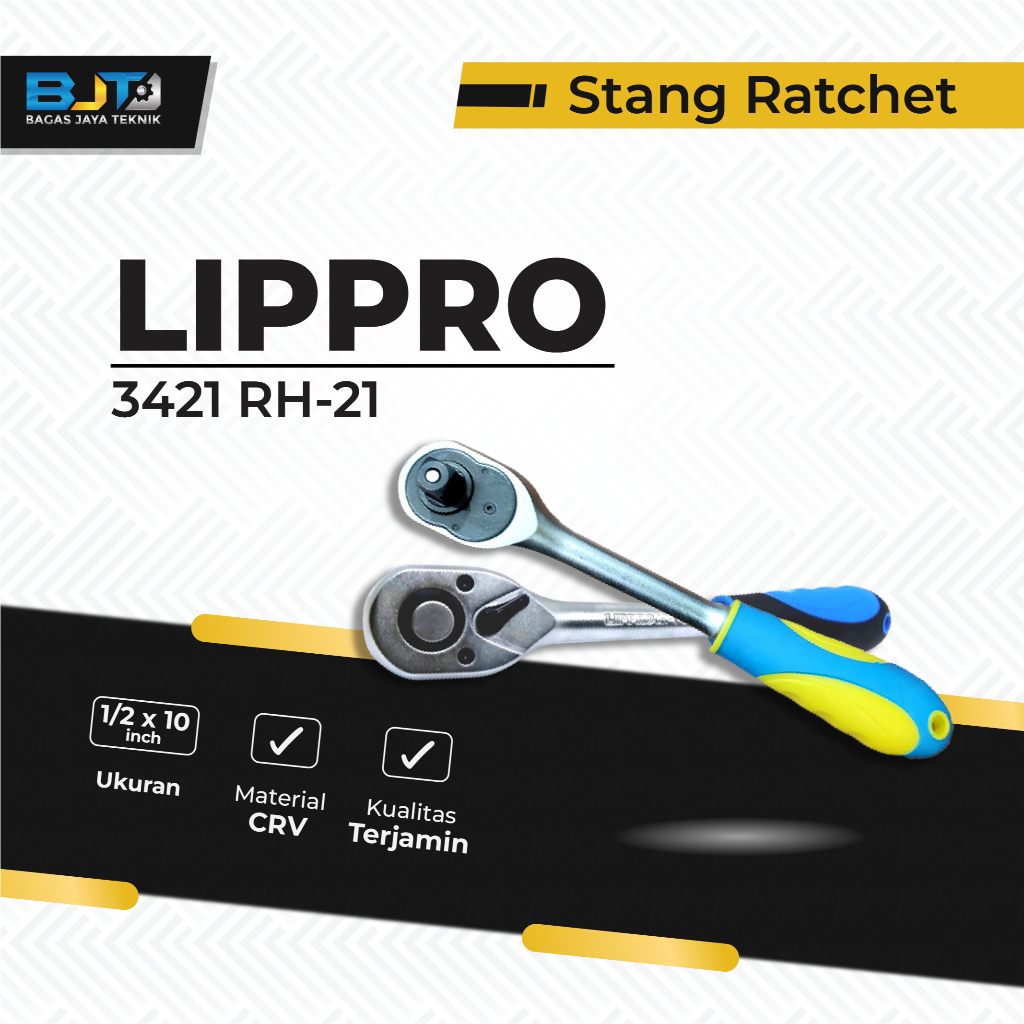 Jual Stang Ratchet LIPPRO 3421RH-21 BIRU KUNING/BIRU HITAM 1/2 inch ...