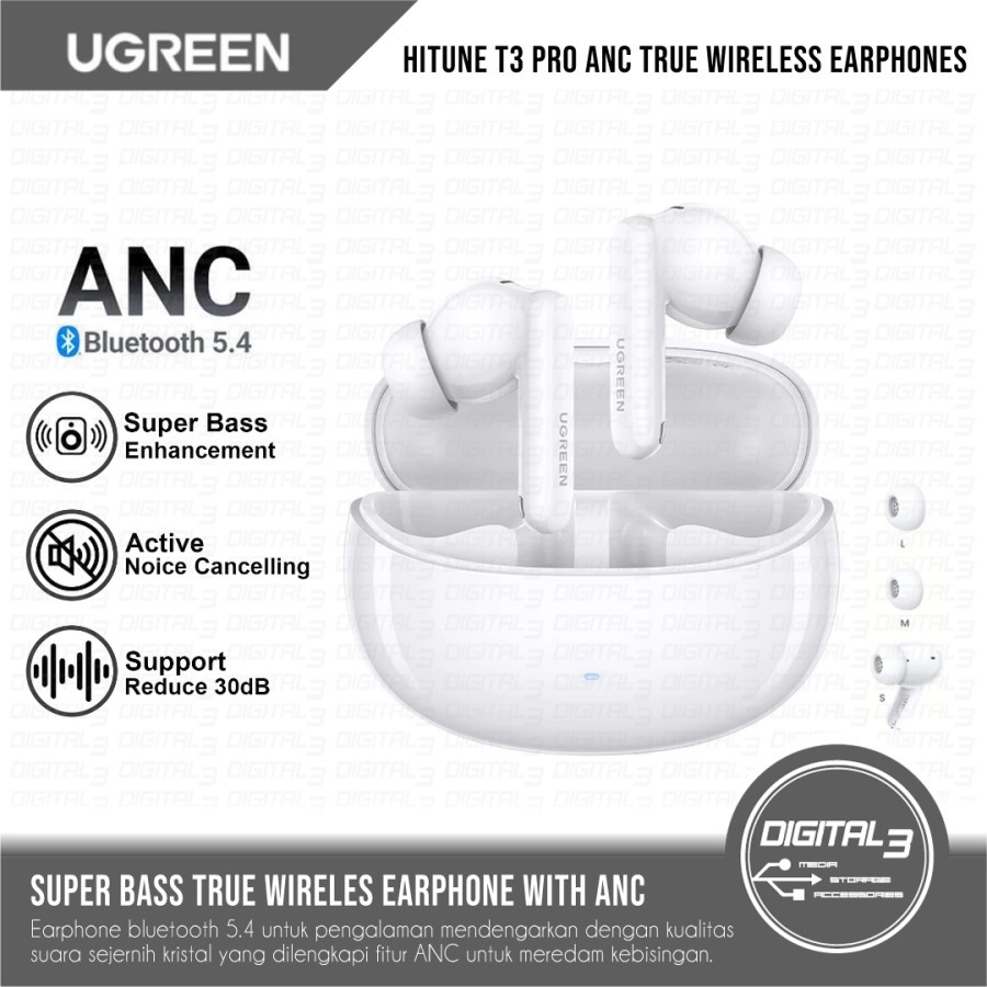 Jual UGREEN Hitune T3 Pro ANC Noise Cancelling TWS True Wireless ...