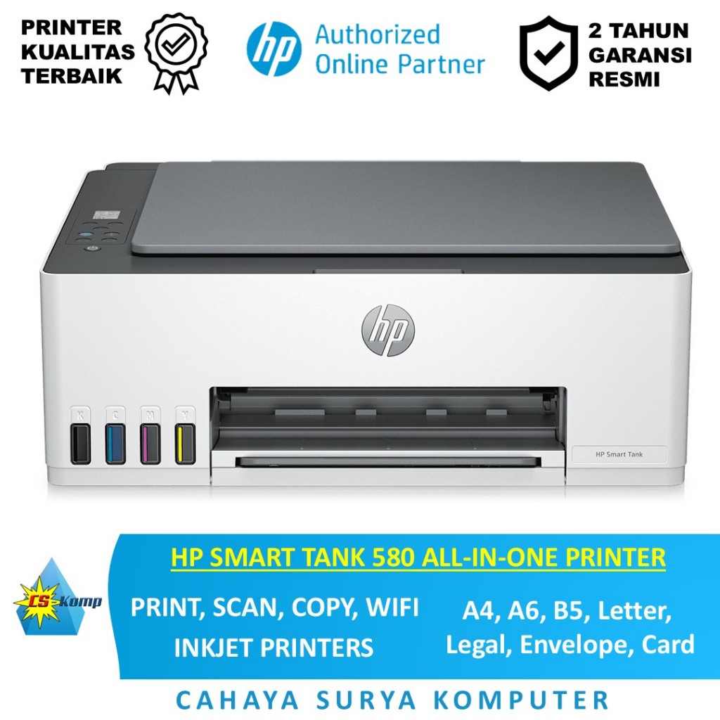 Jual HP SMART TANK 580 ALL-IN-ONE PRINTER WIFI | Shopee Indonesia