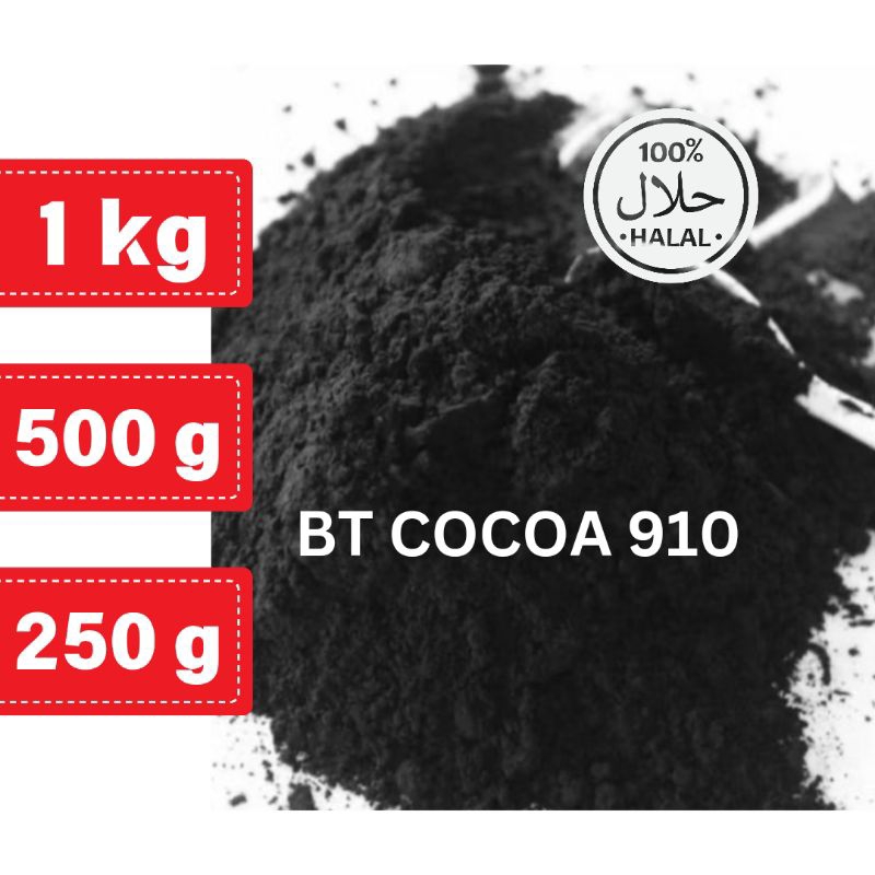 Jual 1KG COKLAT BUBUK HITAM BT 910 BLACK COCOA OREO DARK CHOCOLATE ...