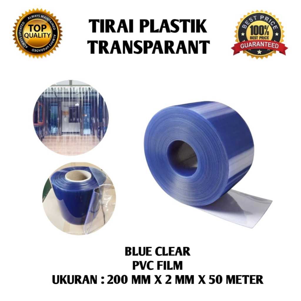 Jual TIRAI PVC STRIP CURTAIN TIRAI PLASTIK PVC per Roll warna Clear ...