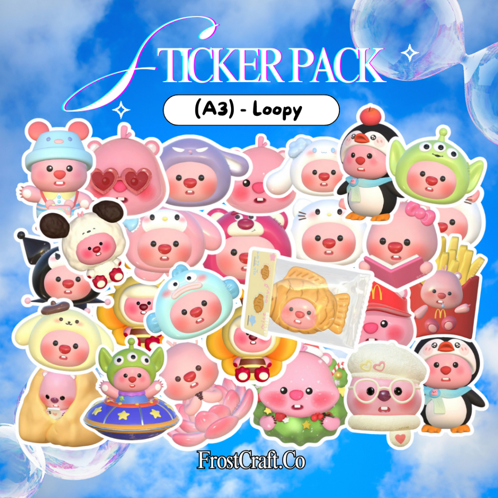 Jual COD 25 Pcs Stiker Pack Loopy Pororo Lucu Aesthetic Vynil ...