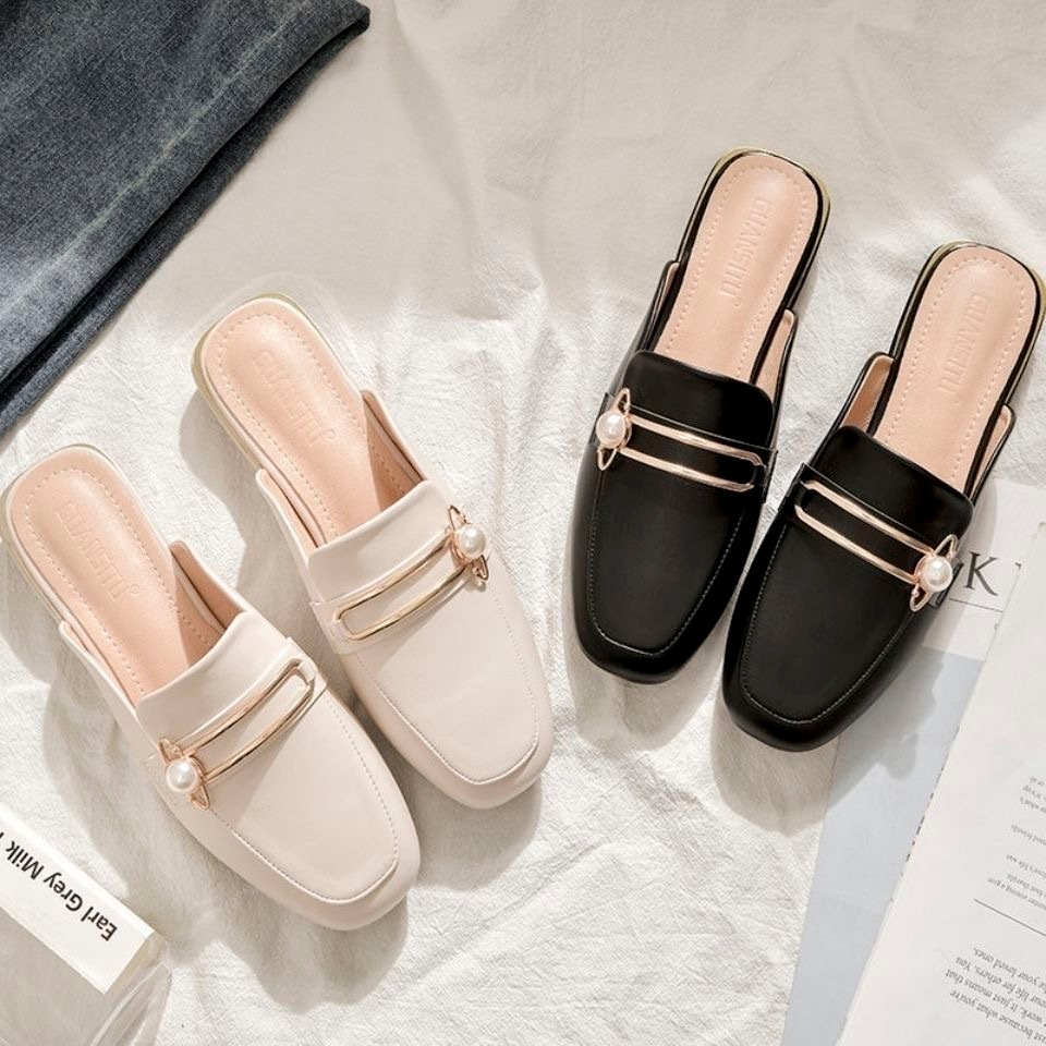 Jual YOORA Sepatu Hak Tahu Sepatu Mules Flatshoes Heels Sepatu tunggal ...