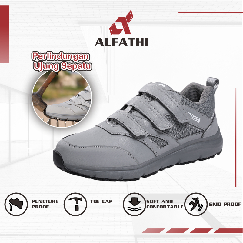 Jual [Promo] Sepatu Safety Sport Alfathi New Original By Guyisa Grey ...
