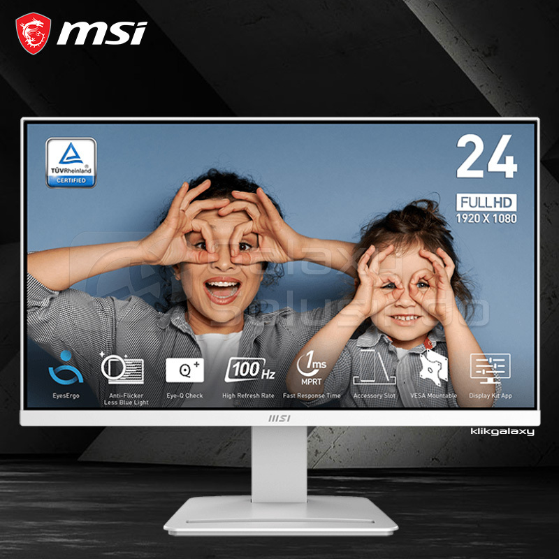 Jual MSI PRO MP2412W White 24 Inch VA 100Hz 1ms FHD Professional ...