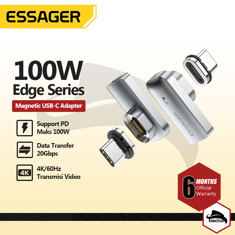 Jual KOBOITECH - ESSAGER Converter Elbow Magnetic Adapter Type-C USB 3. ...