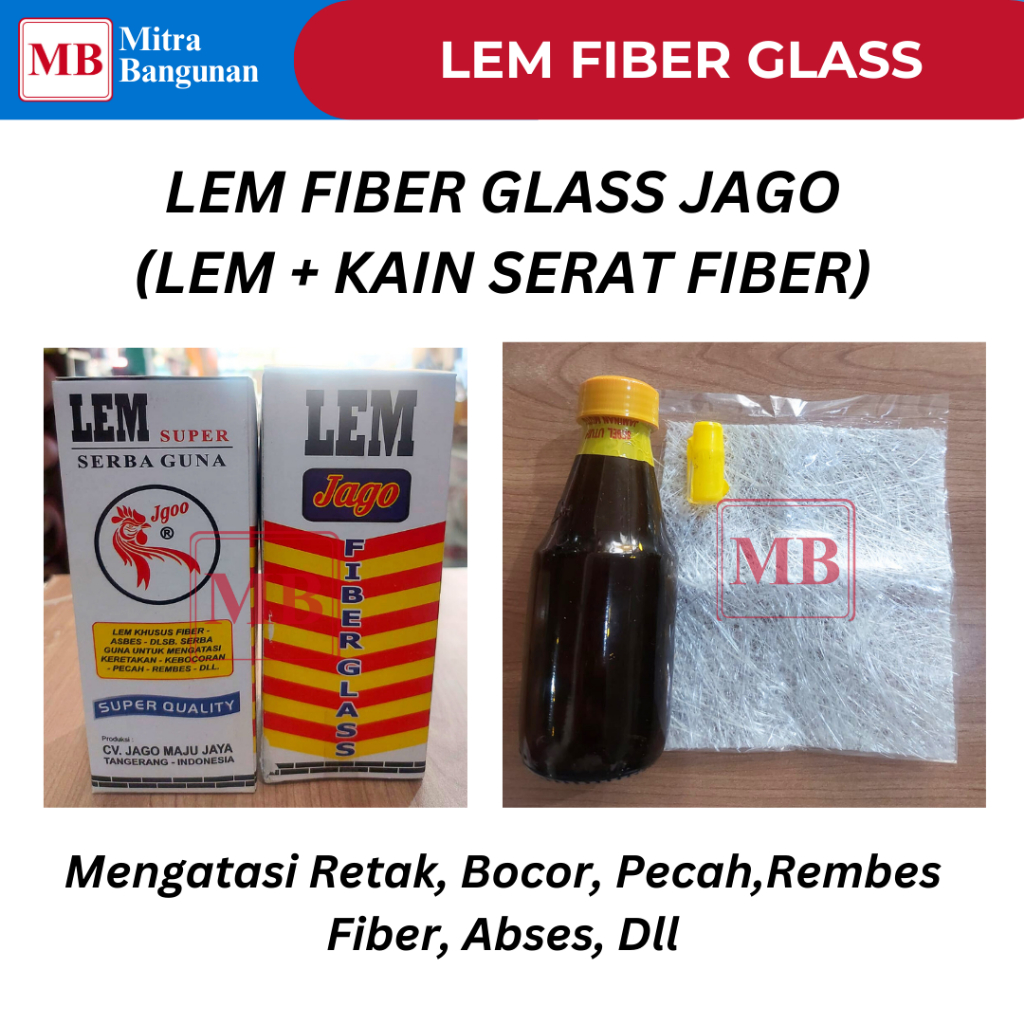 Jual JAGO LEM FIBER GLASS / LEM TANGKI / LEM PERAHU / LEM PVC LEM ...