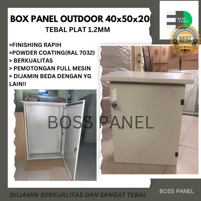 Jual Box panel listrik Outdoor Topi 40x50x20 Tebal plat 1.2MM ...