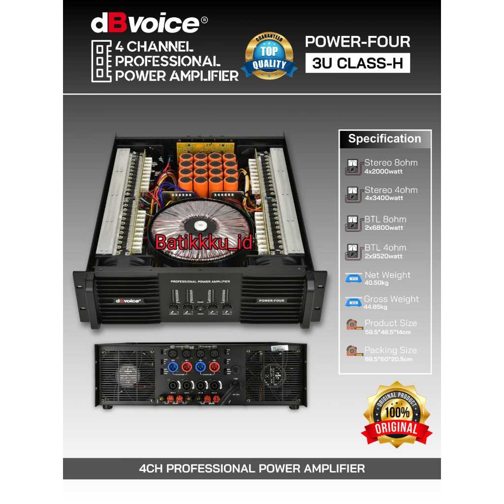 Jual Power dBvoice POWER FOUR POWERFOUR ORIGINAL 4 x 2000 Watt 4Ch ...
