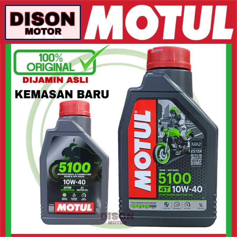 Jual Oli motul 5100 1 liter 4T 10W-40 ester original 100% di jamin aslii | Shopee Indonesia