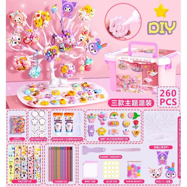 Jual Maianan DIY Guka Set 260 PCS Gantungan Kunci Akrilik / Mainan ...
