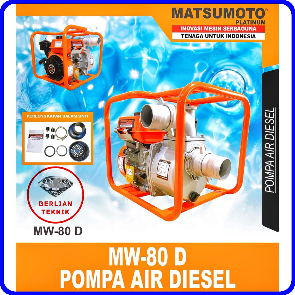 Jual Mesin Pompa Air Alkon Solar Diesel Water Pump Matsumoto MW 80 D ...