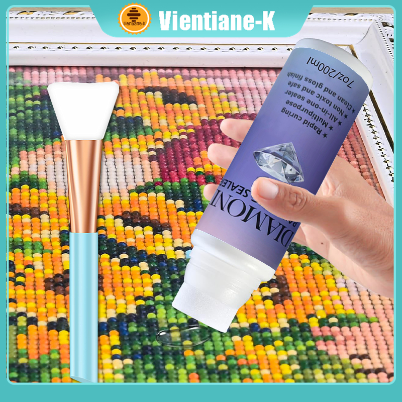 Jual Lem Lukisan Diamond Painting Glue Wax Lem Pelindung Lukisan Glue Tahan Air Permanent Hold ...