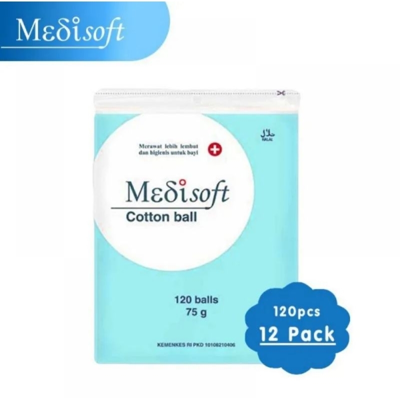 Jual Medisoft Cotton Ball 120's (12 pack) | Shopee Indonesia