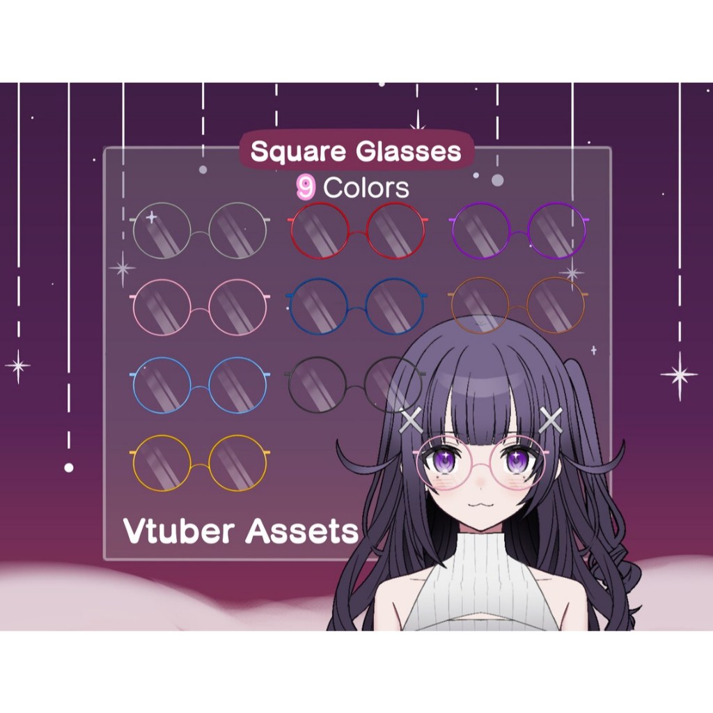 Jual Vtuber / Live2d Assets - Glasses Batch 1 | Shopee Indonesia