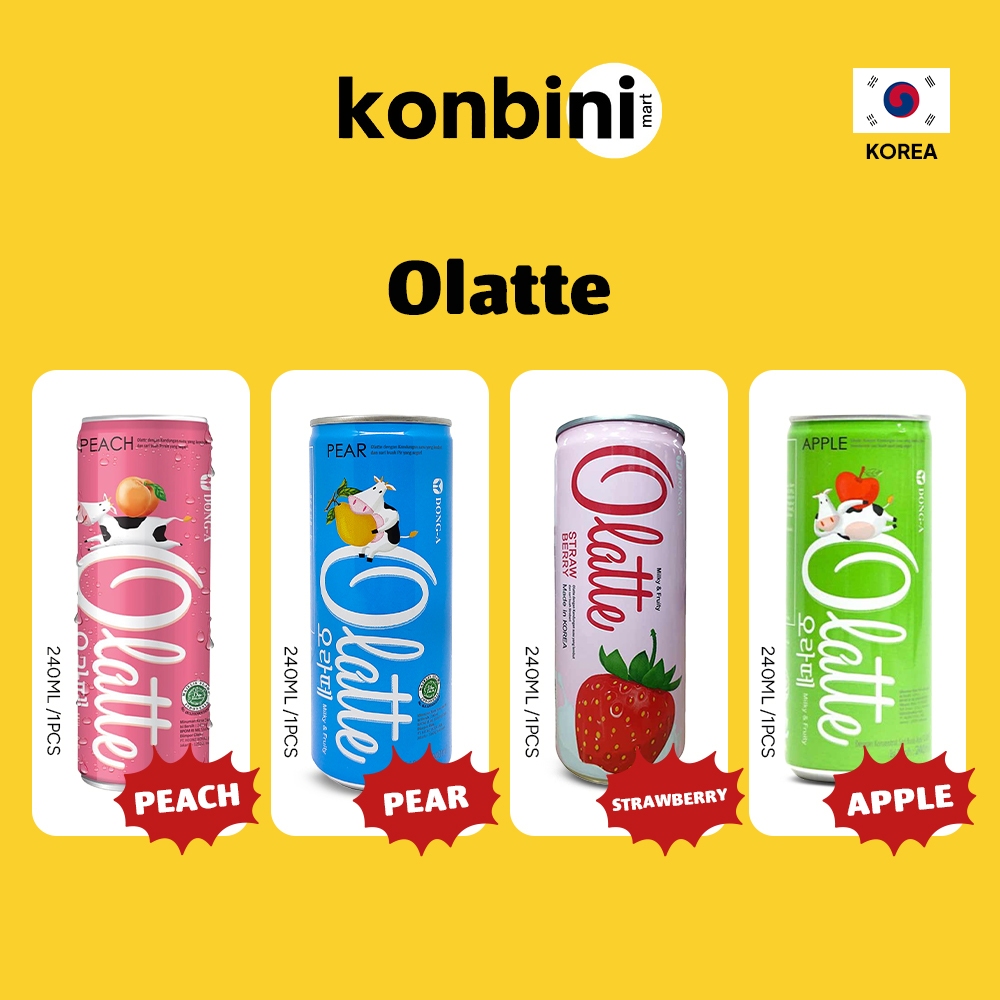 Jual KONBINI KOREA - Olatte Korean Milk Drink 240ml Apple Peach ...