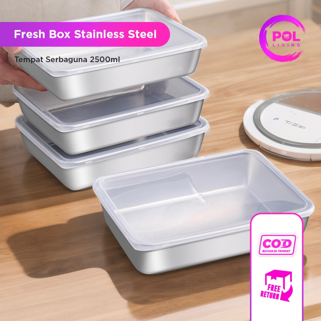 Jual POL - Tempat Makanan Stainless Food Box | Shopee Indonesia