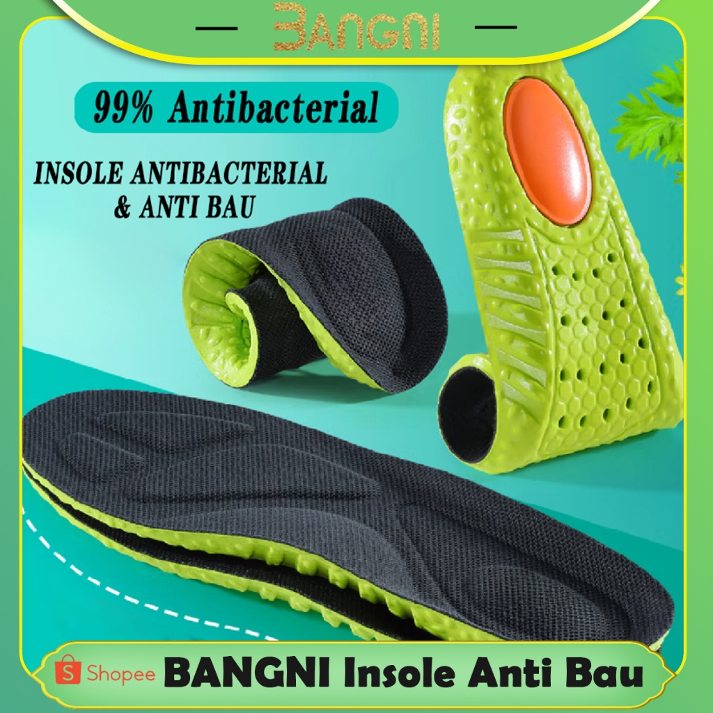 Jual BANGNI Insole Sepatu Antibakteri atau Anti Bau Unisex Untuk Pria ...