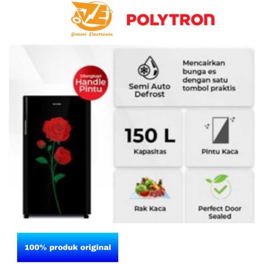 Jual POLYTRON PRB-15DRX Kulkas Polytron Gagang1 Pintu 150Liter Belleza ...