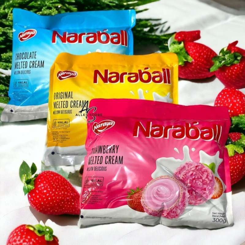 Jual Naraball melted cream naraball stoberi coklat ;original naraball ...