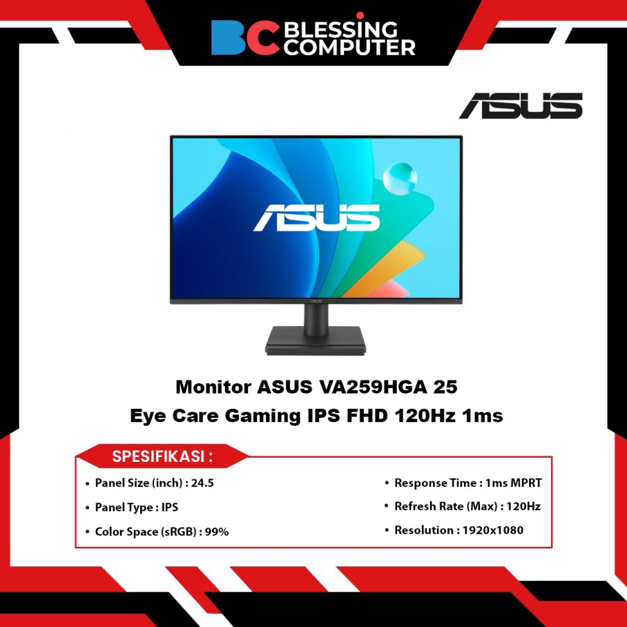Jual Monitor ASUS VA259HGA 25 Eye Care Gaming IPS FHD 120Hz 1ms ...