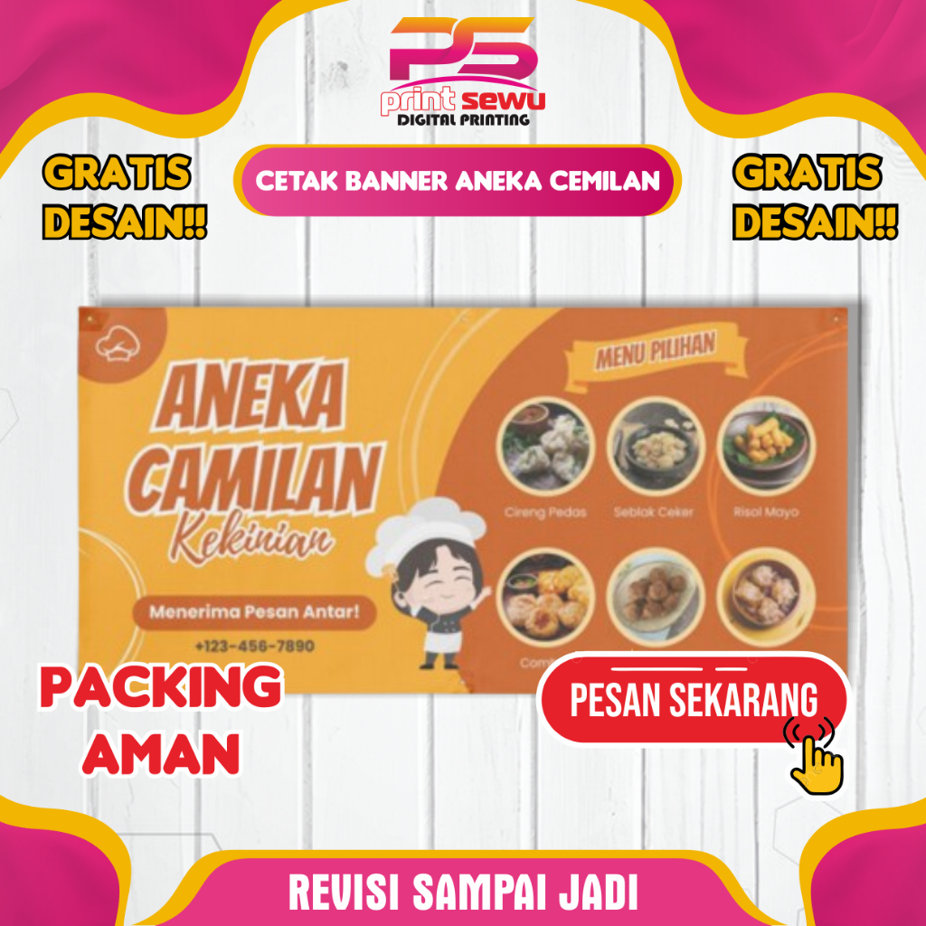 Jual CETAK BANNER/SPANDUK ANEKA CEMILAN | BANNER CUSTOM | BISA GRATIS ...