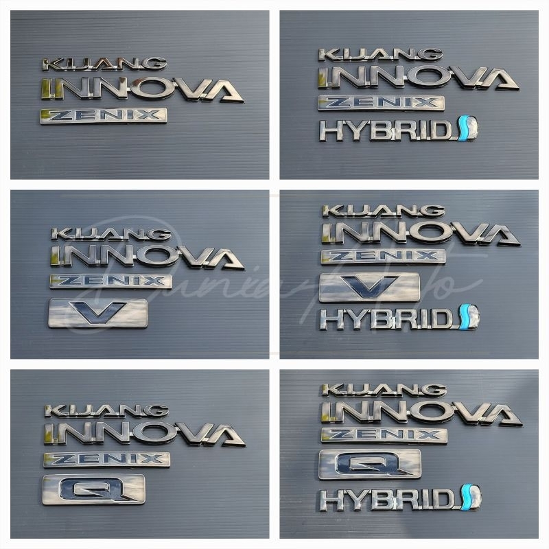 Jual Emblem Logo Black Chrome Tulisan Kijang Innova Zenix G/V/Q/Hybrid ...