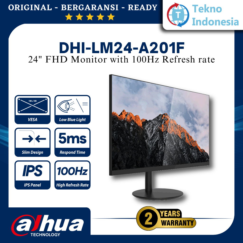 Jual Dahua LM24-A201F Monitor 24" inch FHD IPS Display 100Hz Refresh Rate 5ms Low Blue Light ...