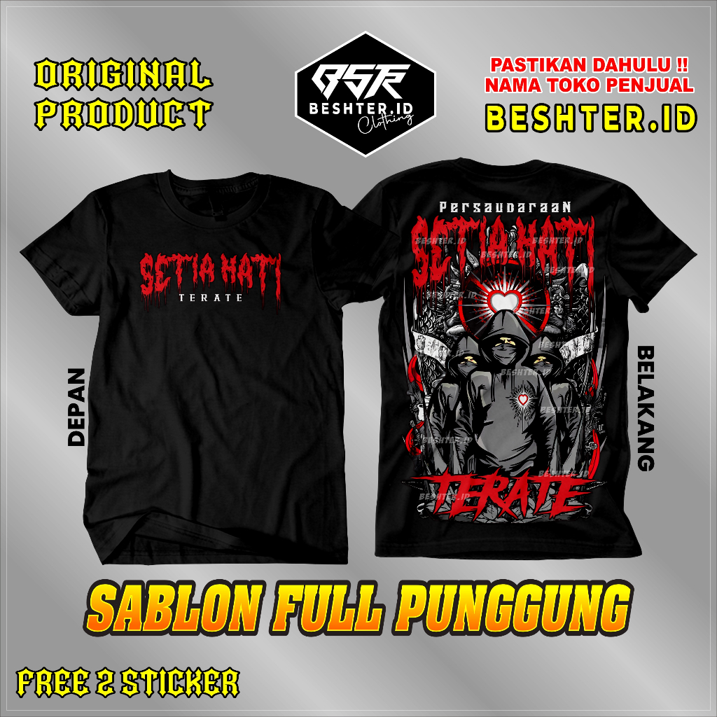 Jual Kaos Setia Hati Terate Full Punggung Merah - Kaos PSHT full ...