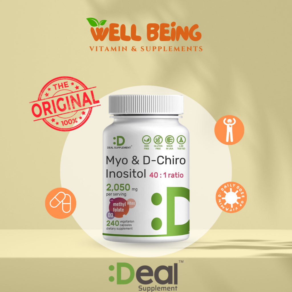 Jual Deal Supplement Myo-Inositol & D-Chiro Inositol 2050mg | 240 ...