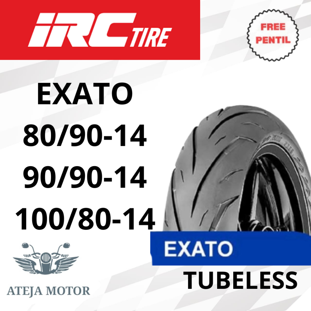 Jual Ban Motor Tubeless IRC Exato 80/90 90/90 100/80 Ring 14 Tubeless ...