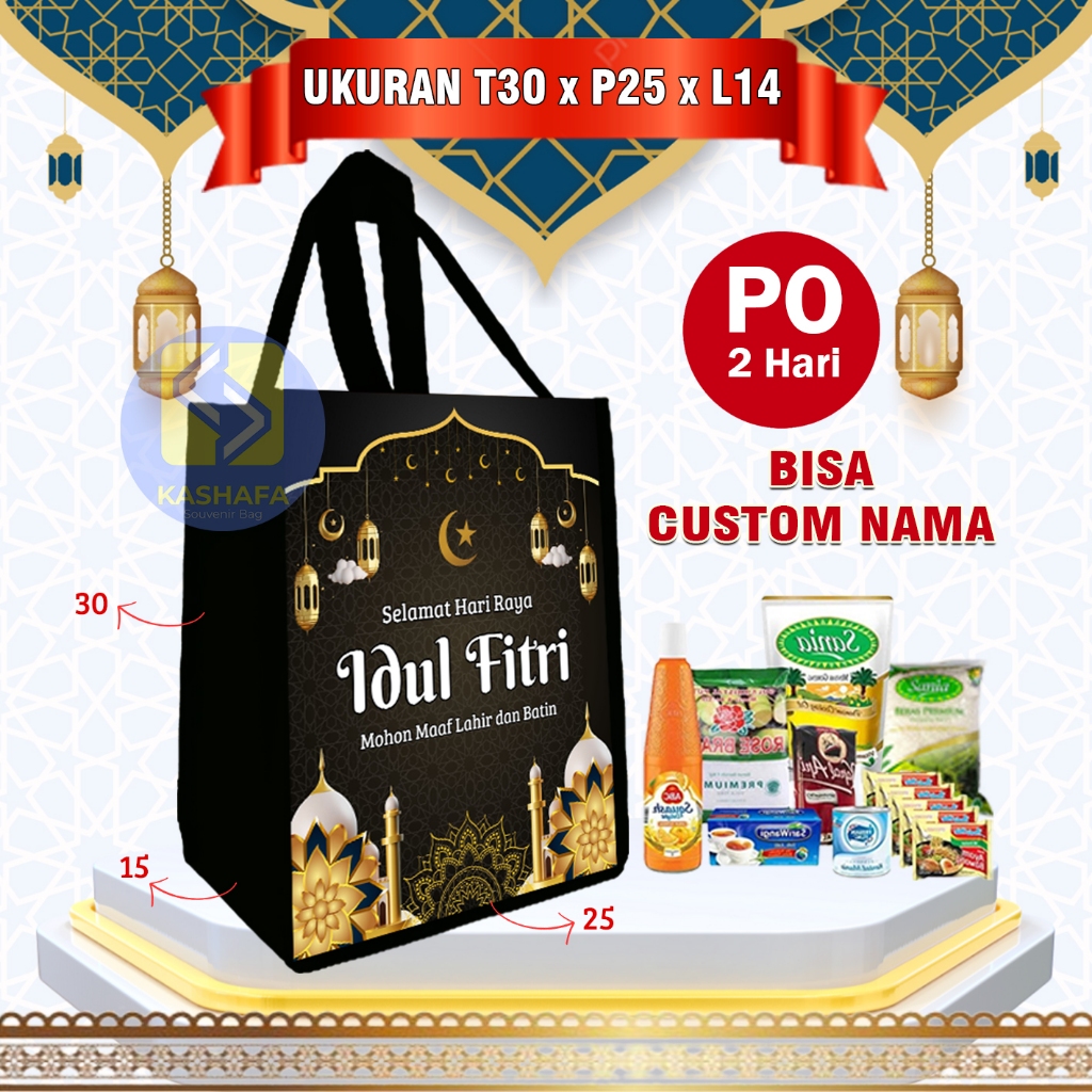 Jual Tas Souvenir Lebaran Custom / Goodie Bag Ramadhan Gratis nama ...