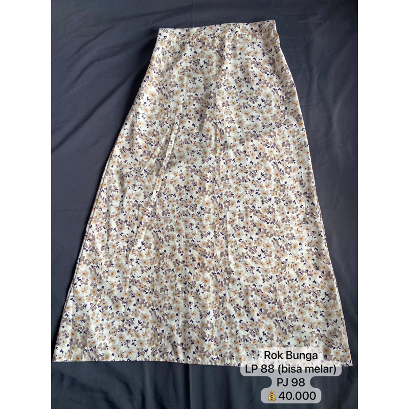 Jual Rok Korean motif Bunga | Shopee Indonesia