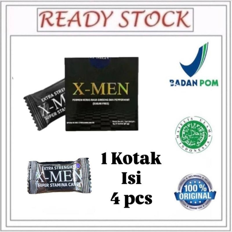 Jual xmen Candy isi 4sachet Permen X men Stamina pria Tahan lama ...