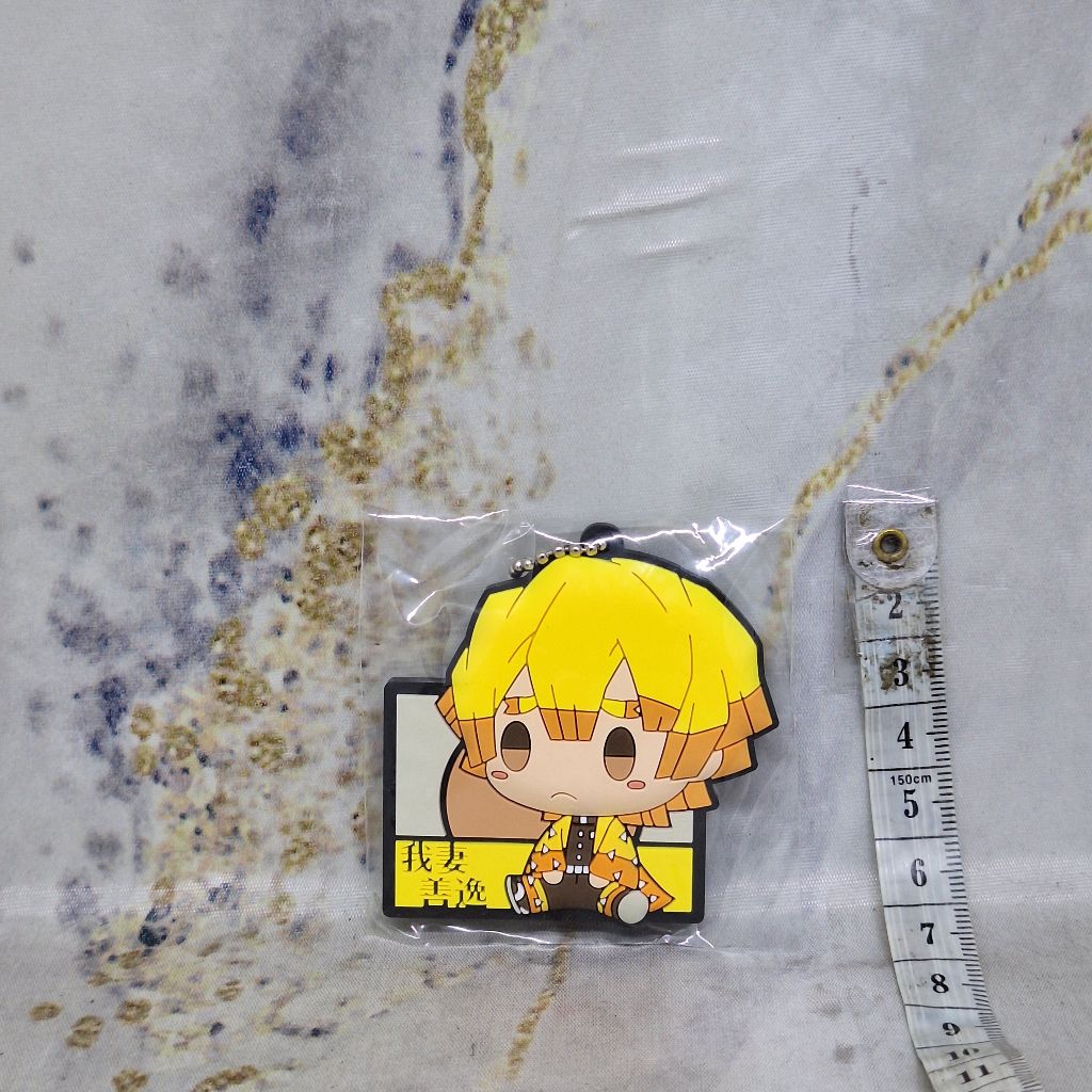 Jual Demon Slayer Zenitsu Agatsuma Rubber Keychain Gantungan Kunci ...