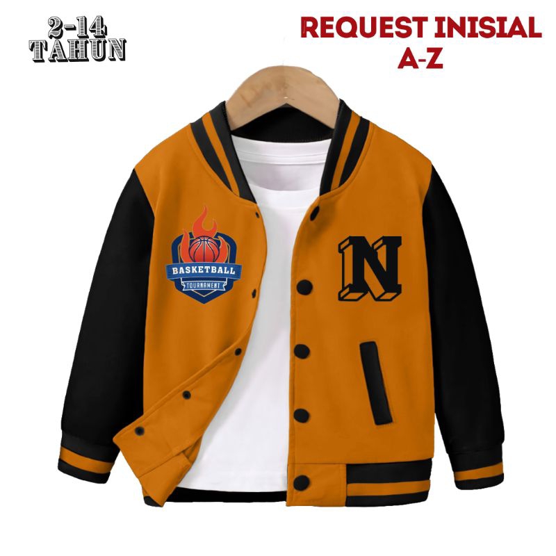 Jual Jaket Baseball Inisial A-Z Untuk laki laki dan Perempuan Usia 2-13 ...