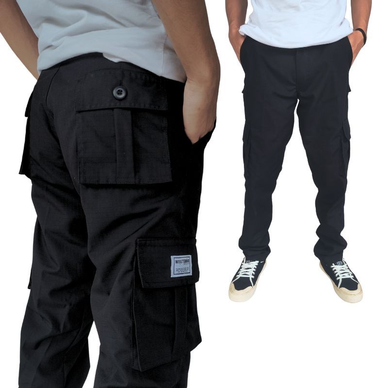 Jual Weister Celana Cargo Panjang Pria Long Pants Cargo - Hitam ...