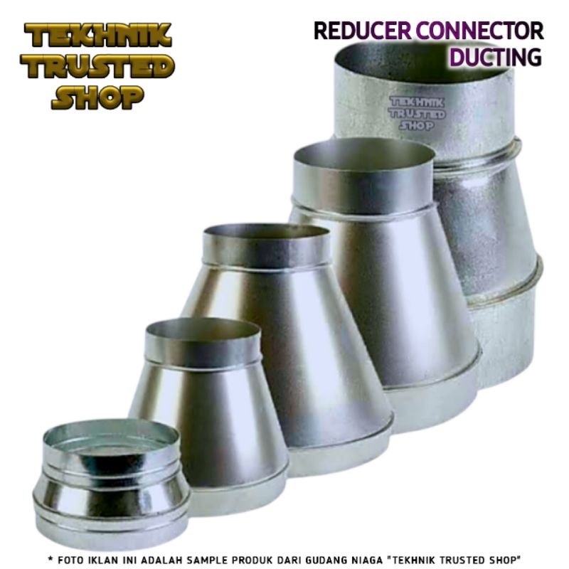 Jual Reducer ducting lurus 6" x 7" 8" 9" 10" 11" 12" 13" 14" 15" 16" konektor sok sambungan pipa ...