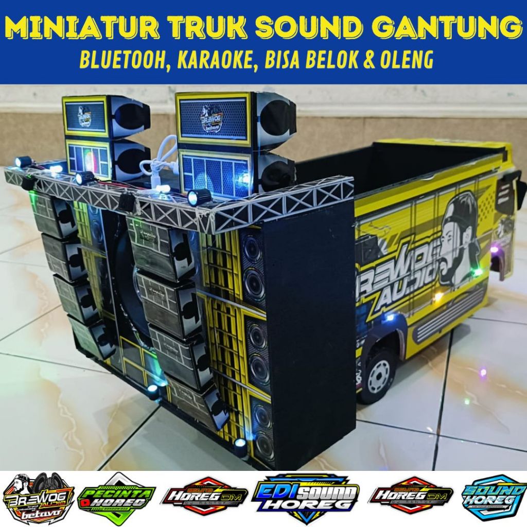 Jual (MURAH) Miniatur Truk Oleng Sound system Bluetooh | Miniatur Truk Horeg Brewog Audio ...